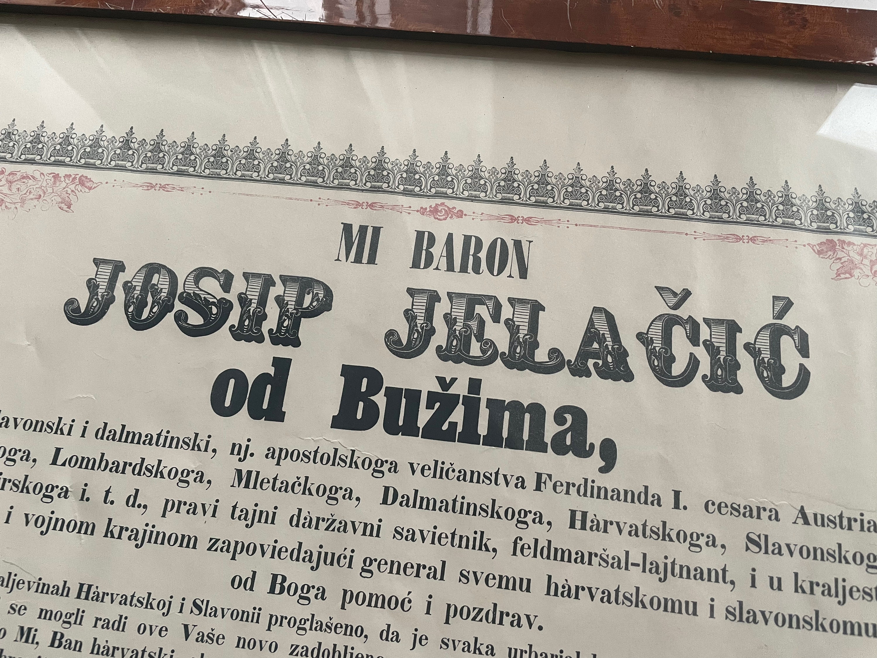 Ban Josip Jelacic Proclamation Proglas O Ukidanju Kmetstva Croatia VERY ...