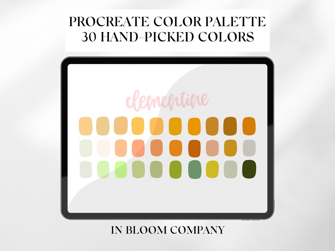 Procreate Color Palette 'clementine' Digital - Etsy