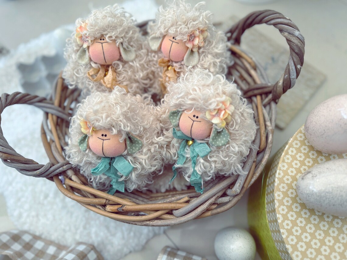 Handmade Tilda Sheep: Easter Lamb Ornament, Farmhouse Decor - Etsy