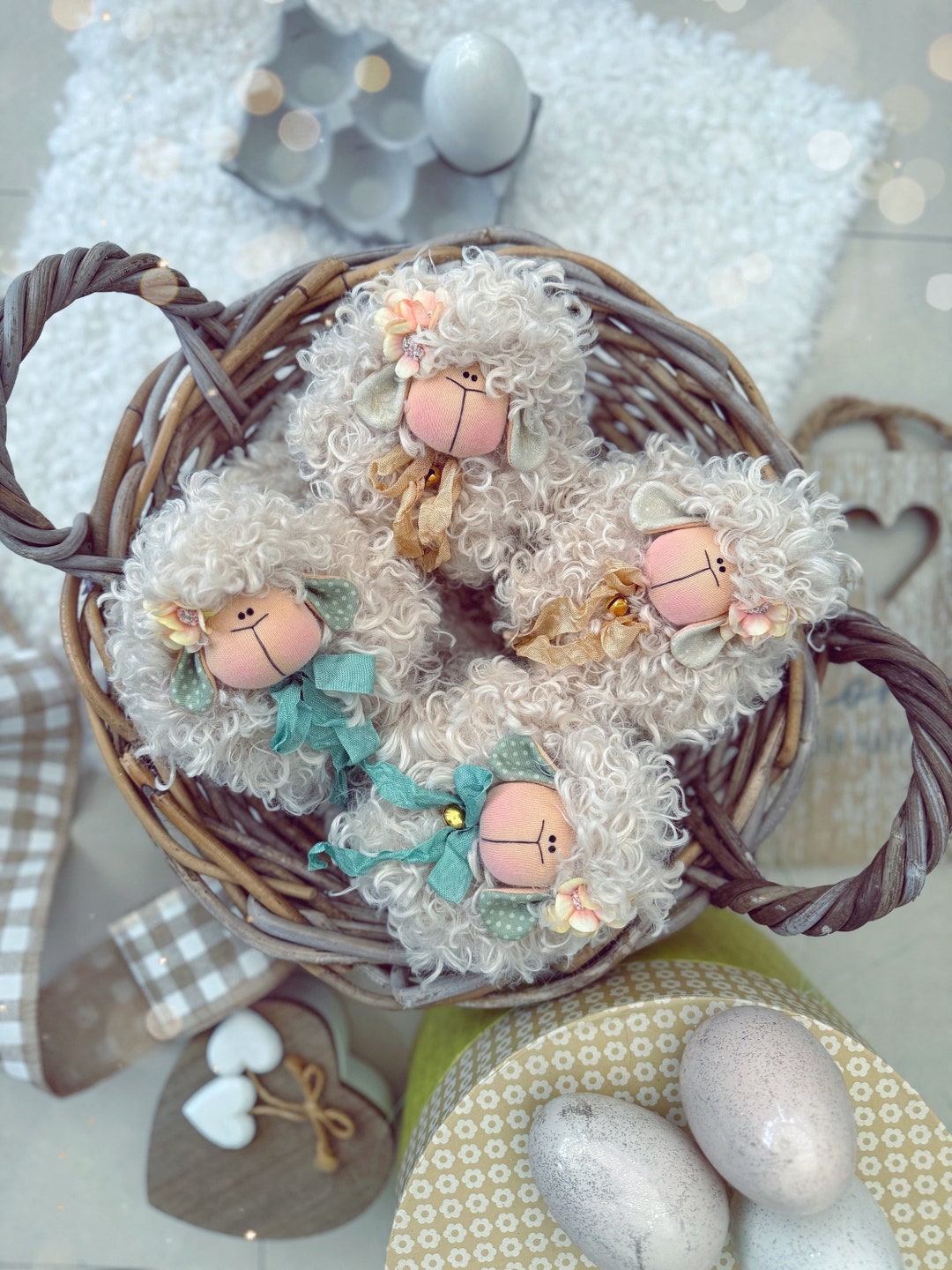 Handmade Tilda Sheep: Easter Lamb Ornament, Farmhouse Decor - Etsy