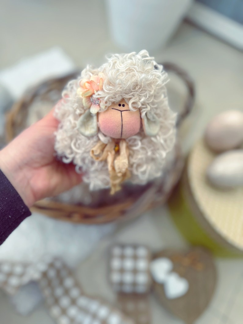 Handmade Tilda Sheep: Easter Lamb Ornament, Farmhouse Decor - Etsy
