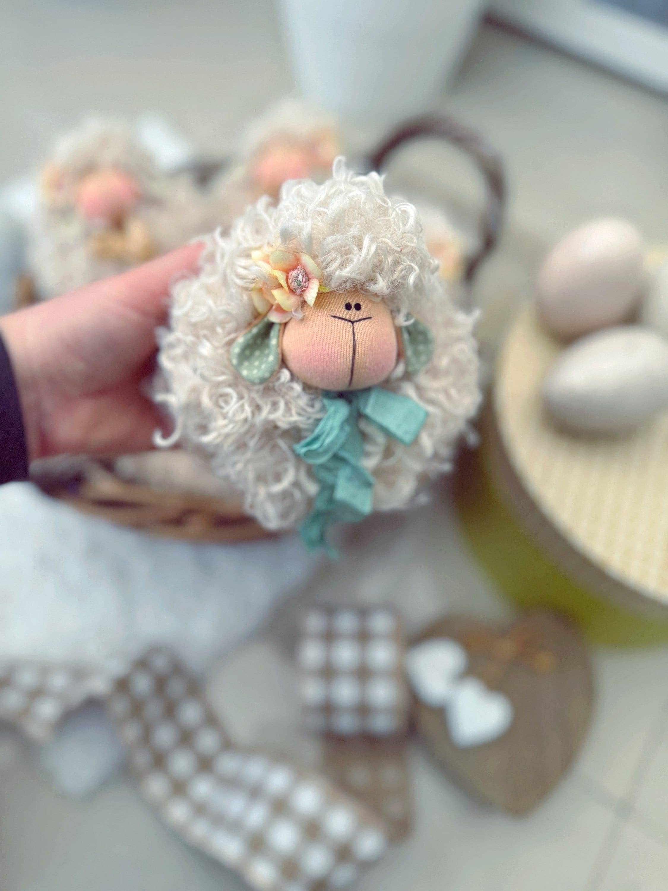 Handmade Tilda Sheep: Easter Lamb Ornament, Farmhouse Decor - Etsy