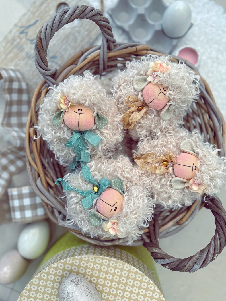Handmade Tilda Sheep: Easter Lamb Ornament, Farmhouse Decor - Etsy