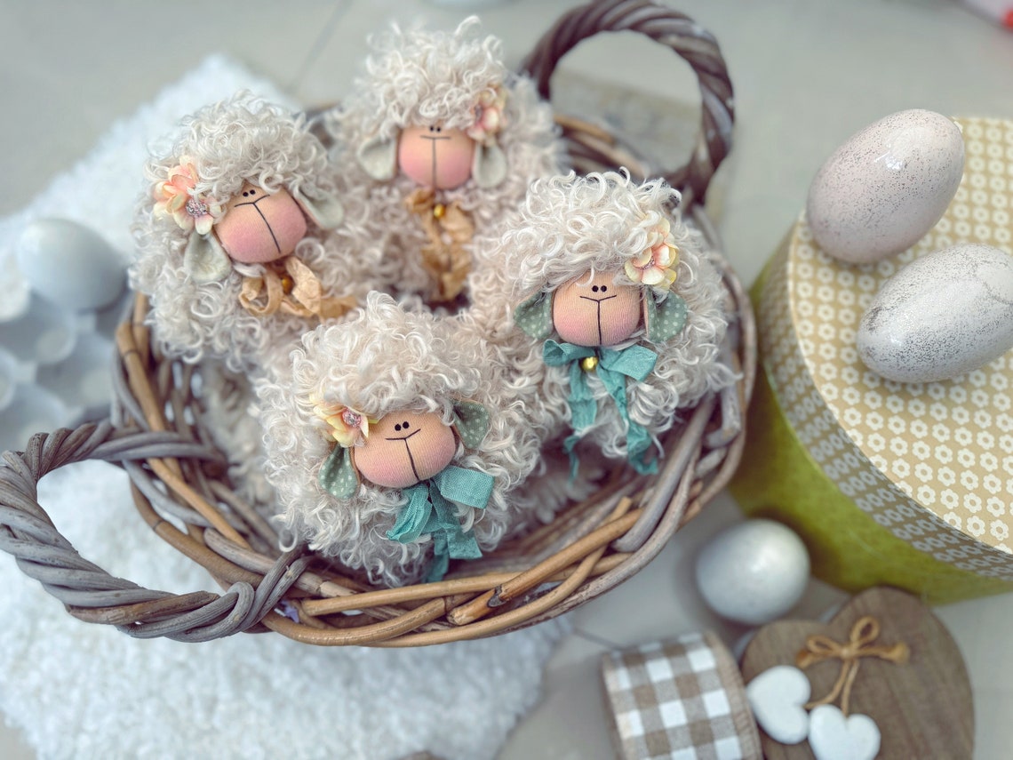 Handmade Tilda Sheep: Easter Lamb Ornament, Farmhouse Decor - Etsy