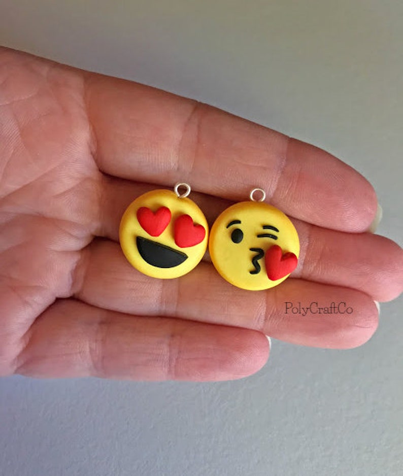 Emoji Charm Polymer Clay | Etsy