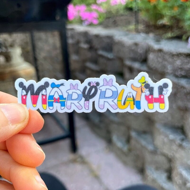 Mickey Name Tag - Etsy