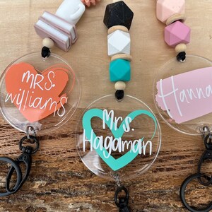 Lanyard, Personalized Teacher Lanyard for Badge, Beaded Lanyard ...