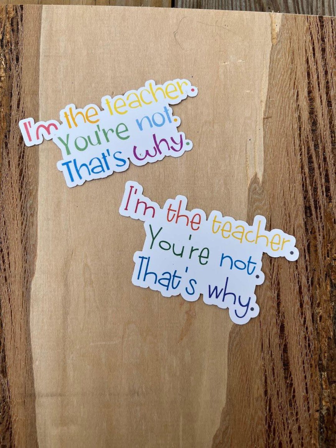 Funny Teacher Stickers, I'm the Teacher You're Not That's Why Sticker ...