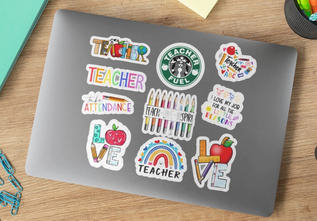 Teacher Sticker Pack, Pack of 10 Stickers, Sticker Teacher Gift ...