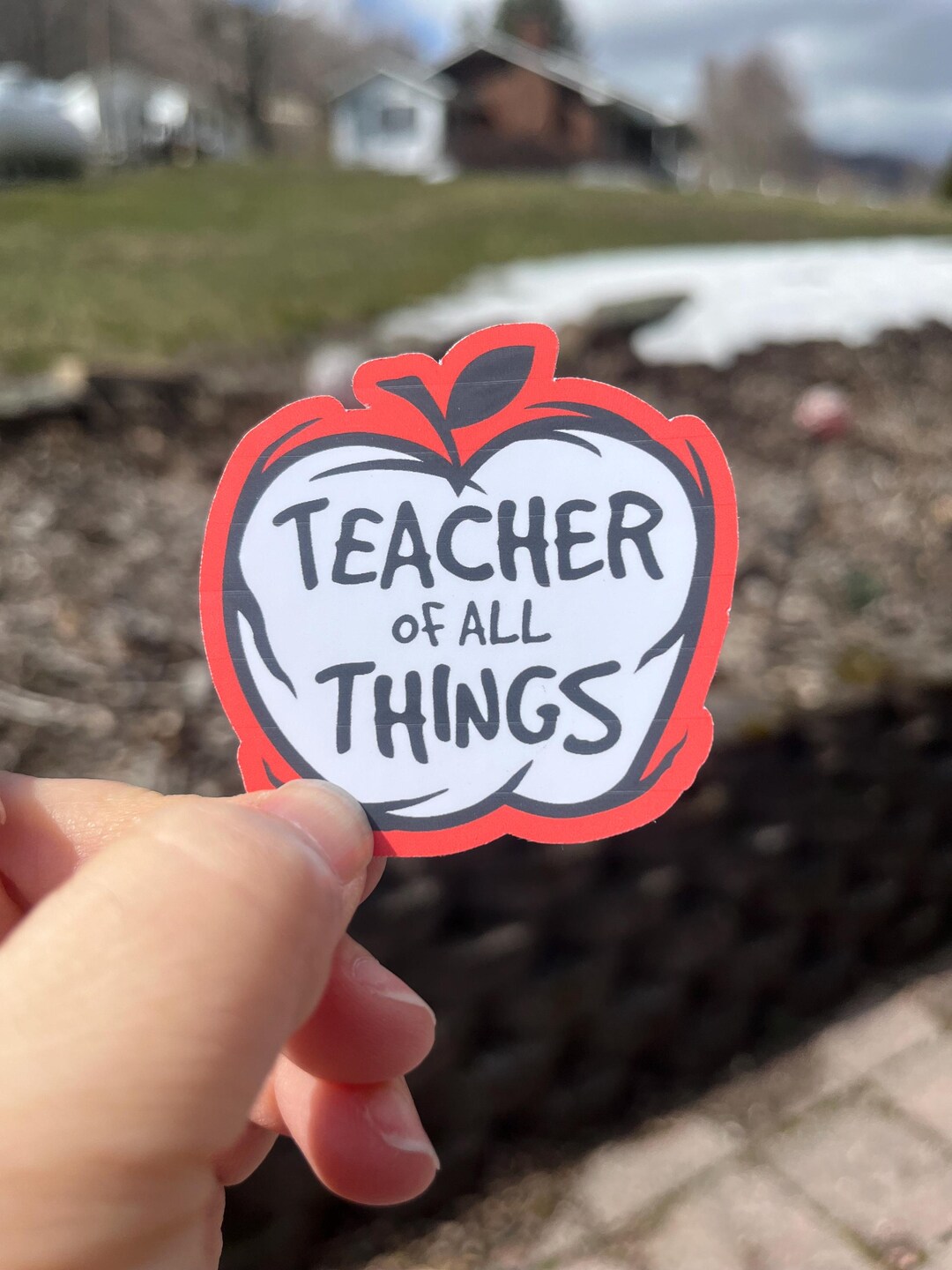 Teacher of All Things Sticker: Custom Name, Colorful Laptop Decal - Etsy