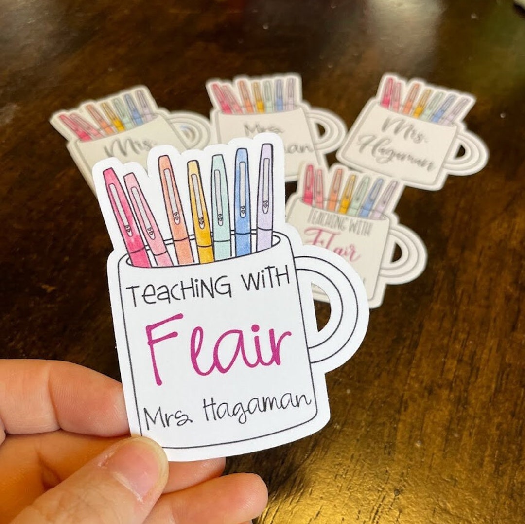 Custom Teacher Sticker, Teacher Gift, Personalized Teacher Sticker ...