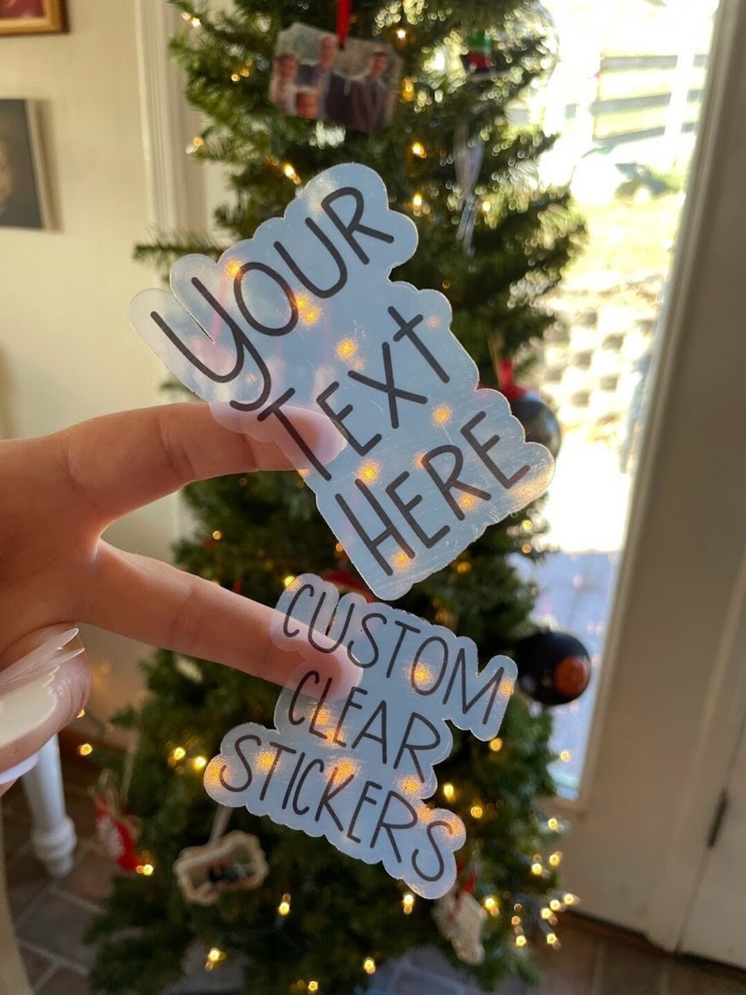 Custom Clear Vinyl Stickers: Waterproof Text Decals - Etsy