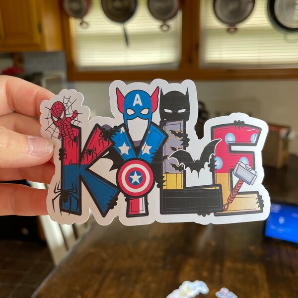 Superhero Sticker - Etsy