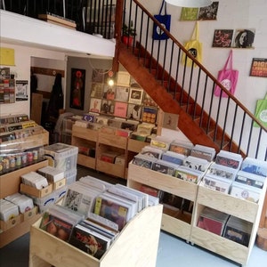 2 Tier LP Vinyl Record Storage Browser Flip Bin - Etsy