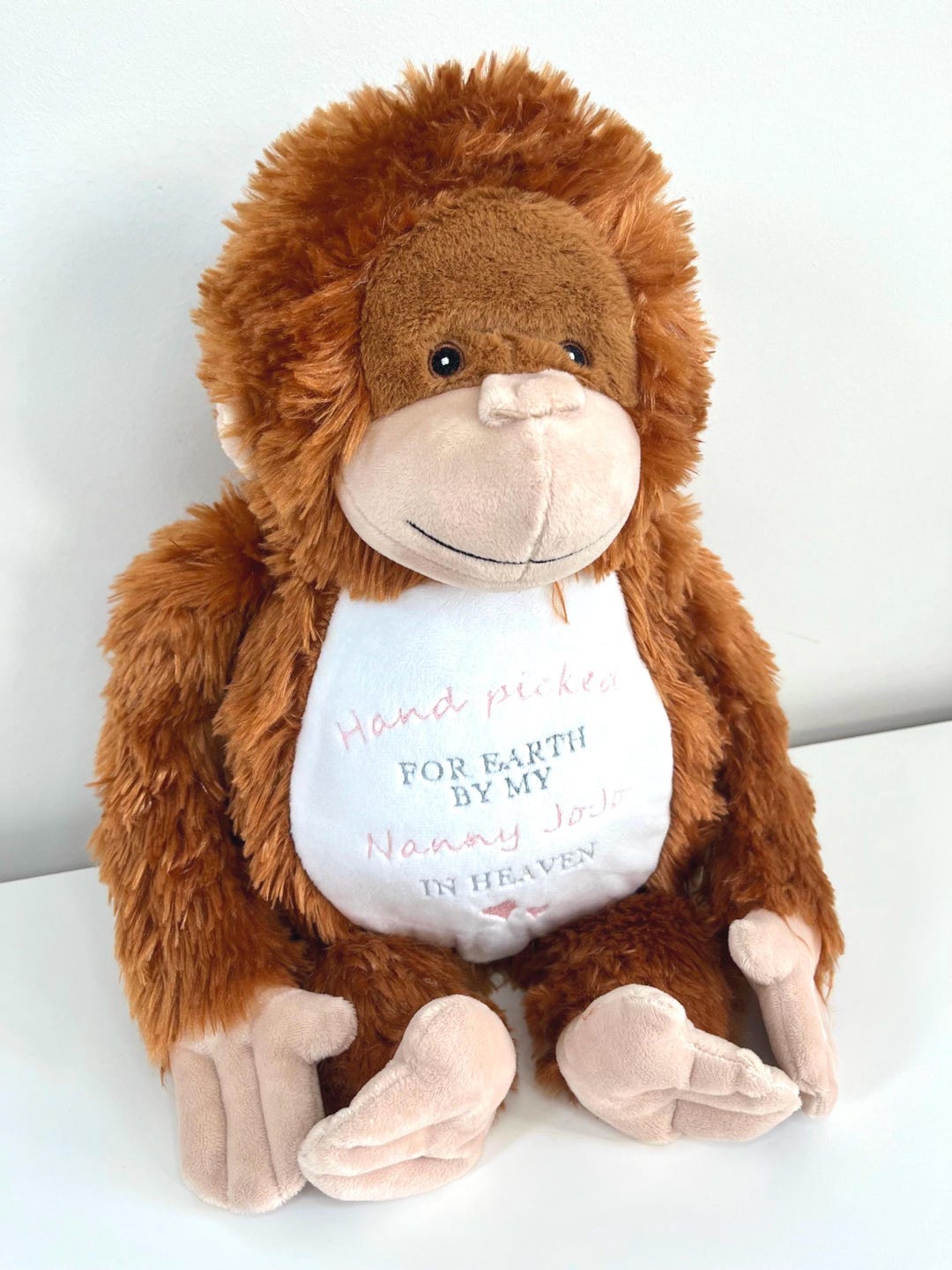 Personalised Handpicked for Earth Embroidered Teddy Bear, Memory Bear ...