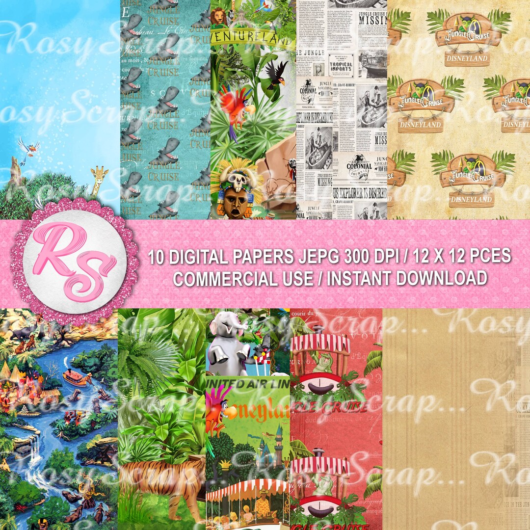 Digital Papers Jungle Cruise Part 2 - Etsy