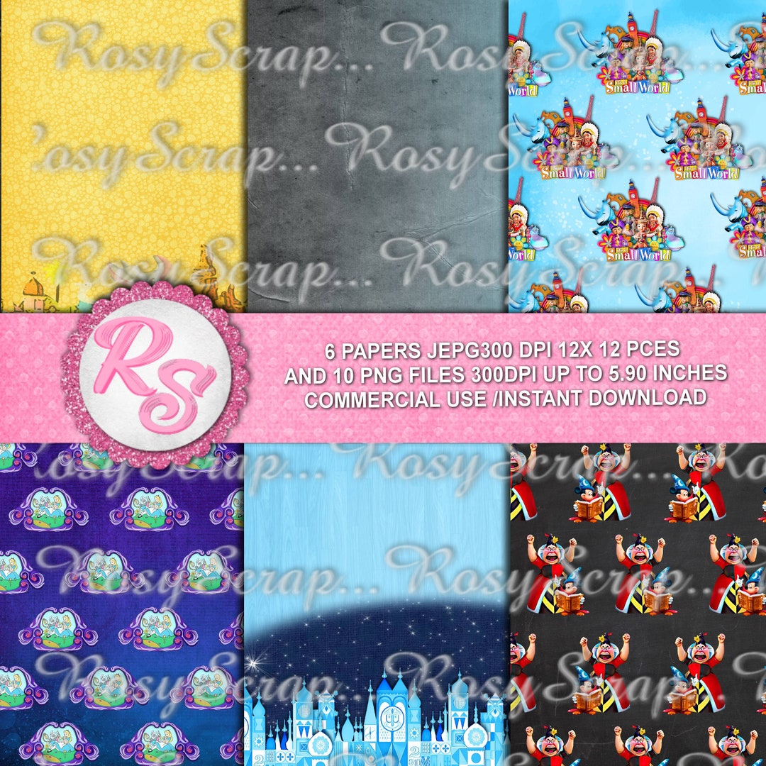 Disneyland Papers and Backgrounds Kit Gradient Color Papers for ...