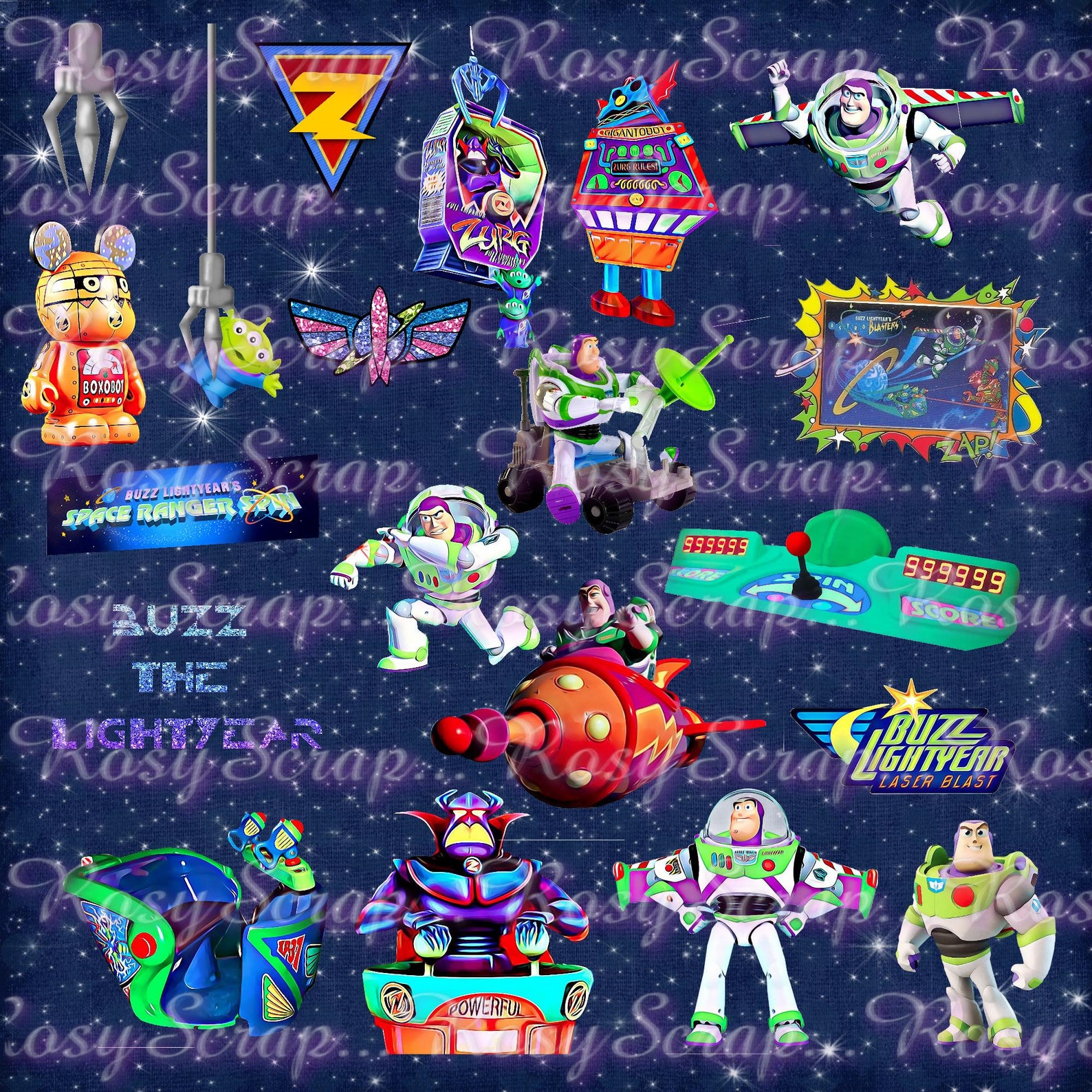 BUZZ Lightning, 106 archivos PNG de 300 ppp hasta 27 cm de altura ...