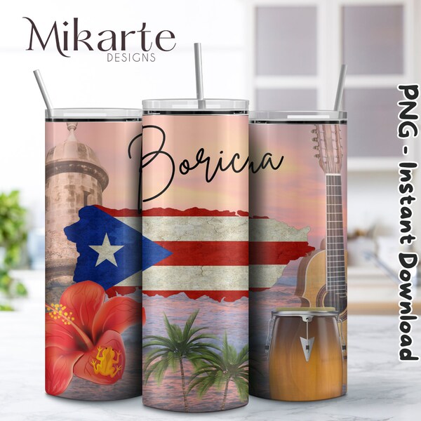 Boricua Tumbler Png - Etsy