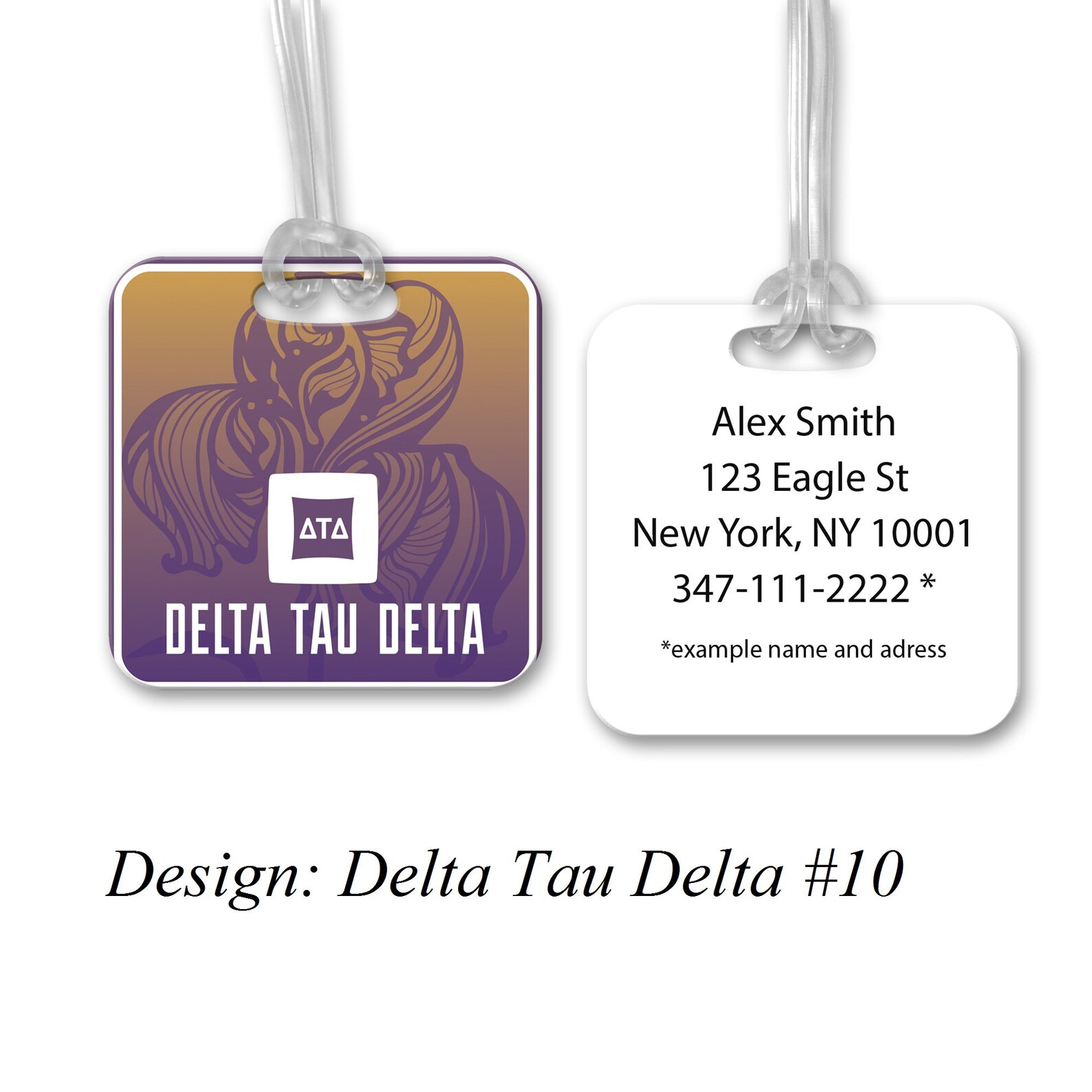 Delta Tau Delta Aluminum Bag Tag - Etsy
