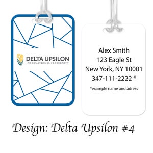 Delta Upsilon Bag Tag - Etsy