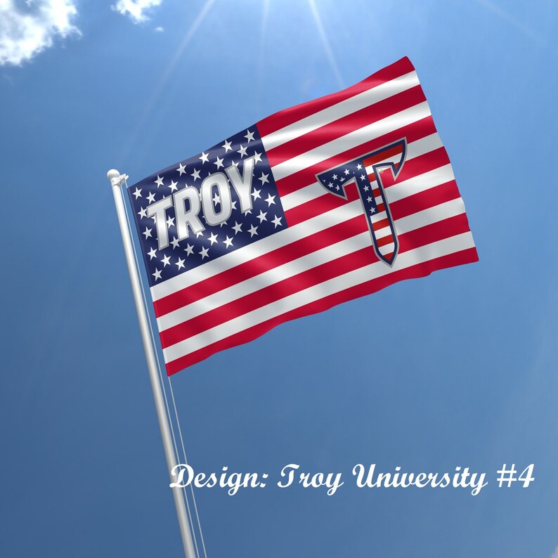 Troy University Officially Licensed Flag Banner - Etsy