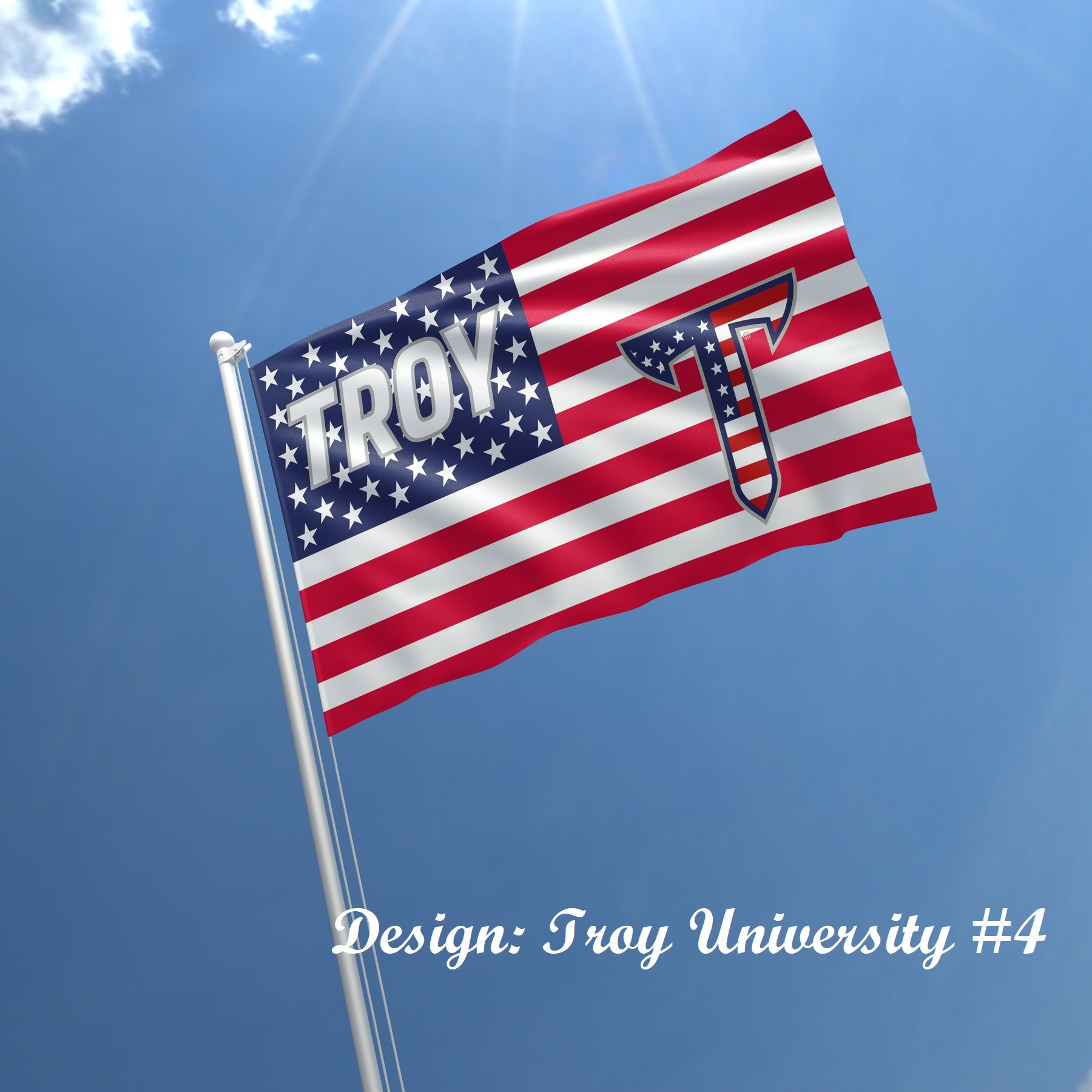 Troy University Officially Licensed Flag Banner - Etsy