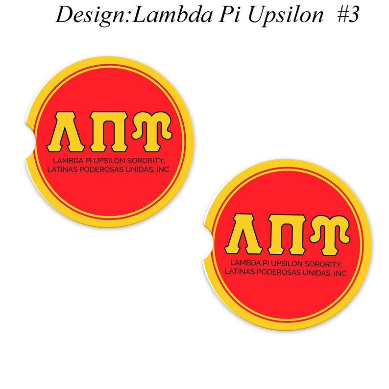 Lambda Pi Upsilon Car Cup Holder Coasters Sandstone set of 2 | Etsy