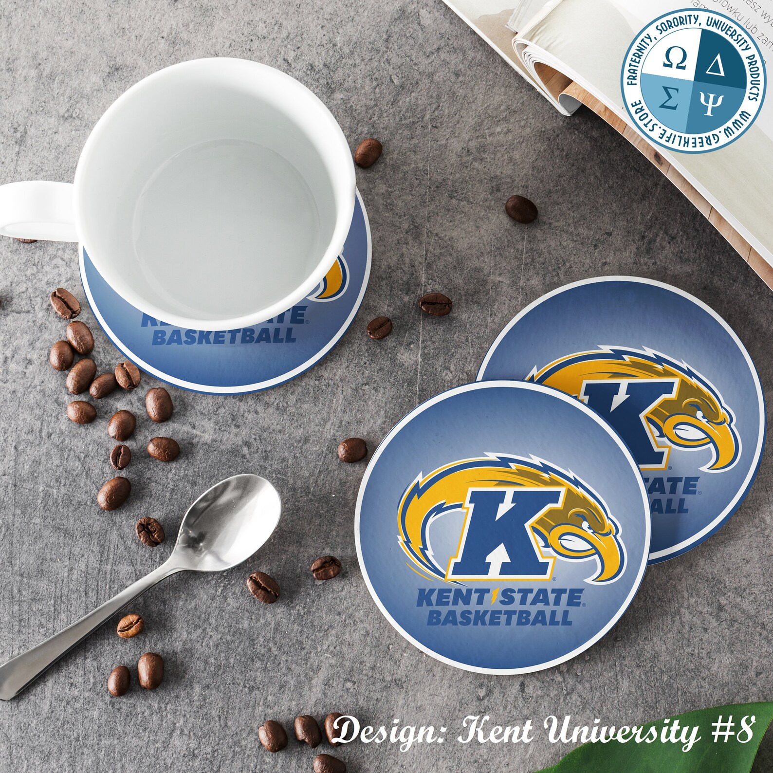 Kent State University Round Coasters set of 4 Coasters - Etsy