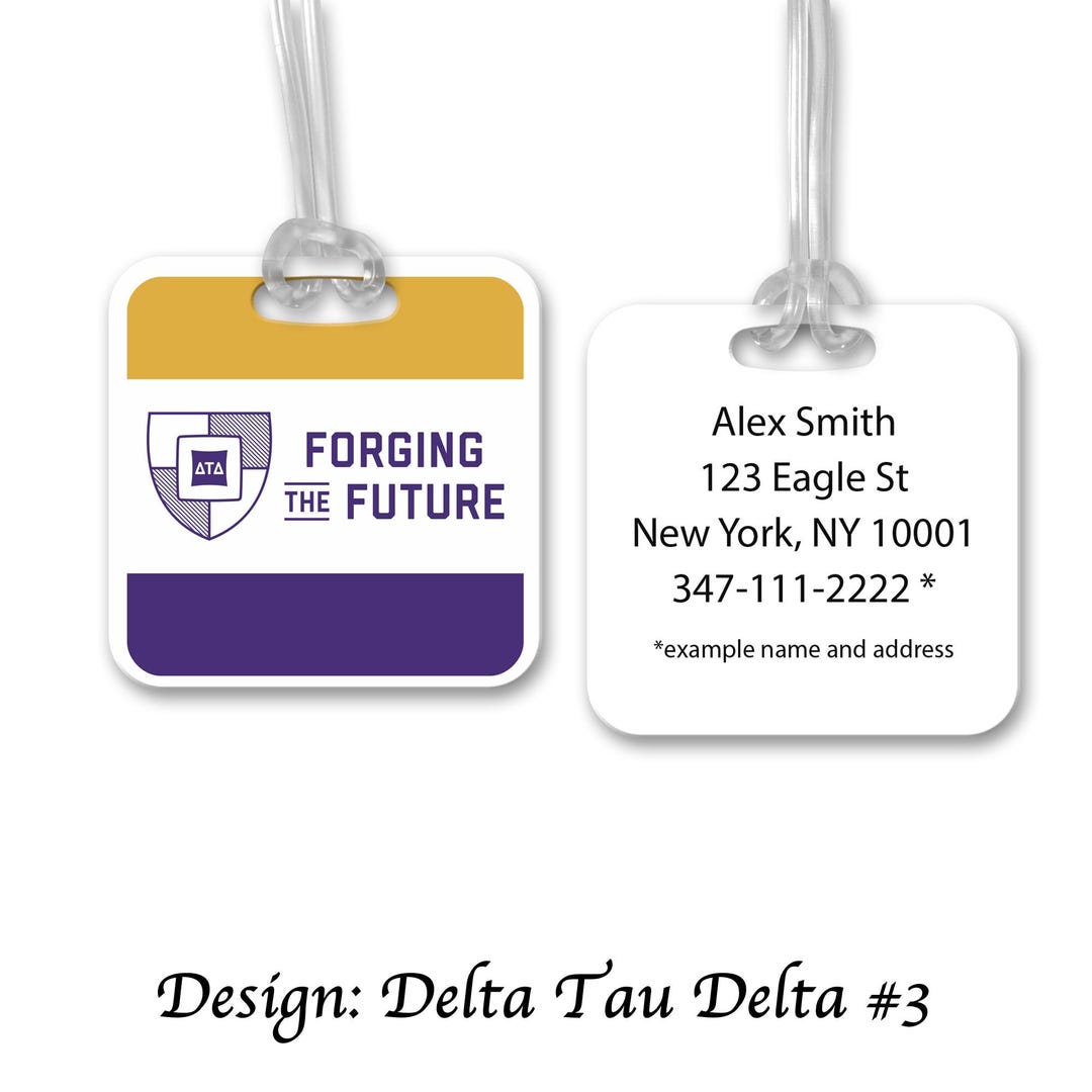 Delta Tau Delta Aluminum Bag Tag - Etsy