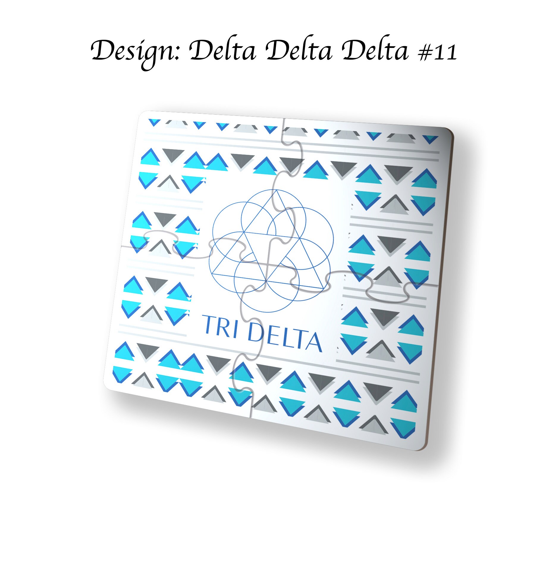 Delta Delta Delta Beverage Jigsaw Puzzle Coasters Square Set | Etsy