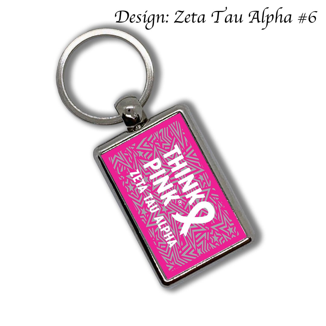 Zeta Tau Alpha Key Chain Metallic - Etsy