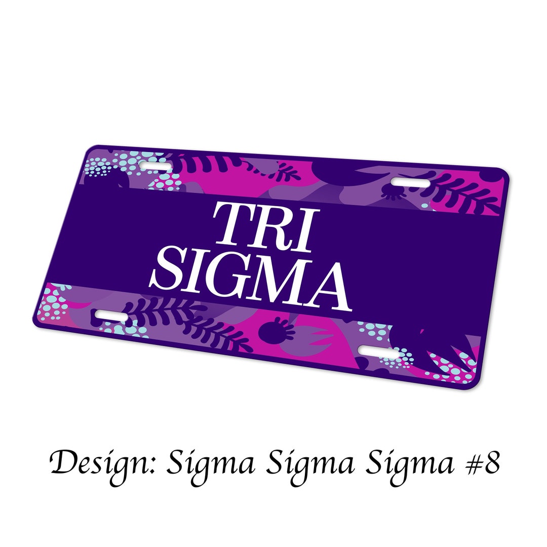 Sigma Sigma Sigma Decorative Aluminum License Plate - Etsy.de