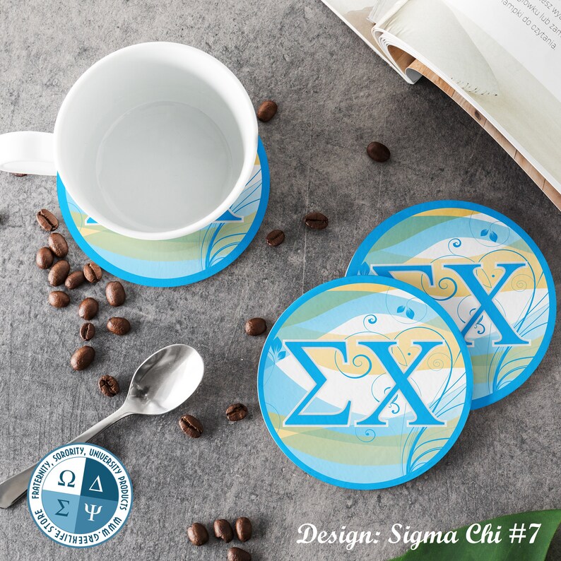 Sigma Chi Round Coasters set of 4 Coasters - Etsy