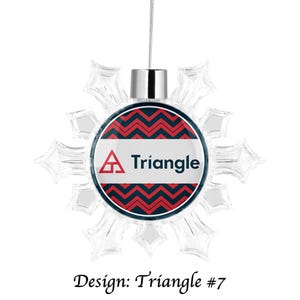 Triangle Fraternity Snowflake Round Ornament - Etsy