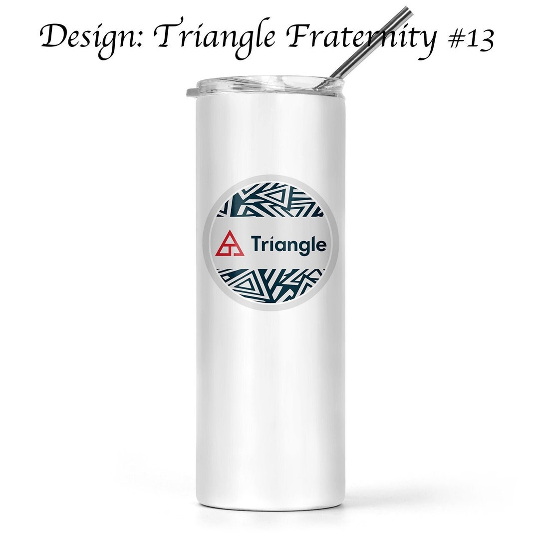 Triangle Fraternity Stainless Steel Skinny Tumbler 20 OZ - Etsy