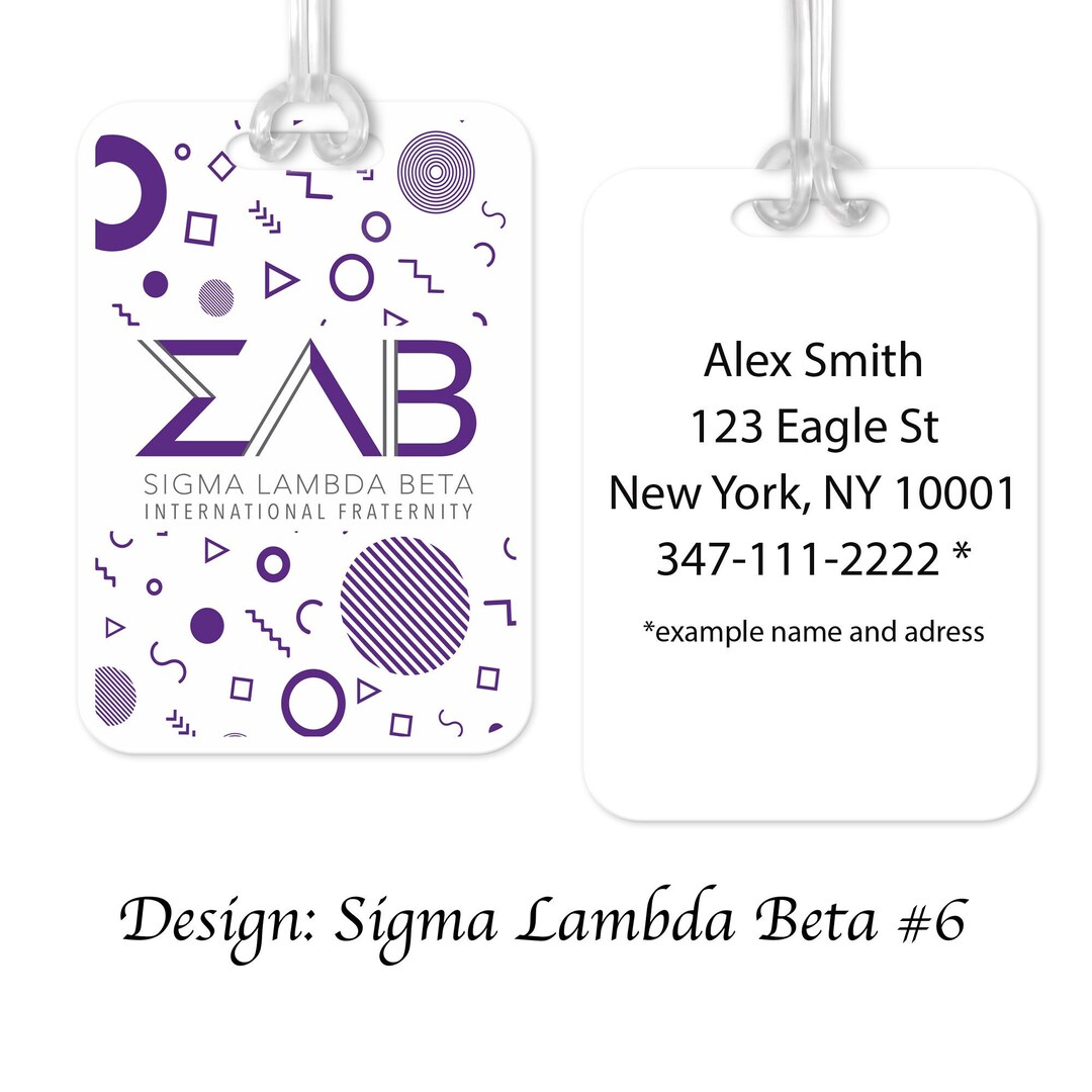 Sigma Lambda Beta Bag Tag - Etsy