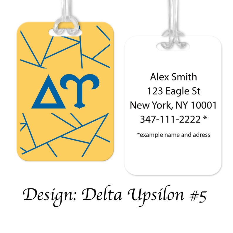Delta Upsilon Bag Tag - Etsy