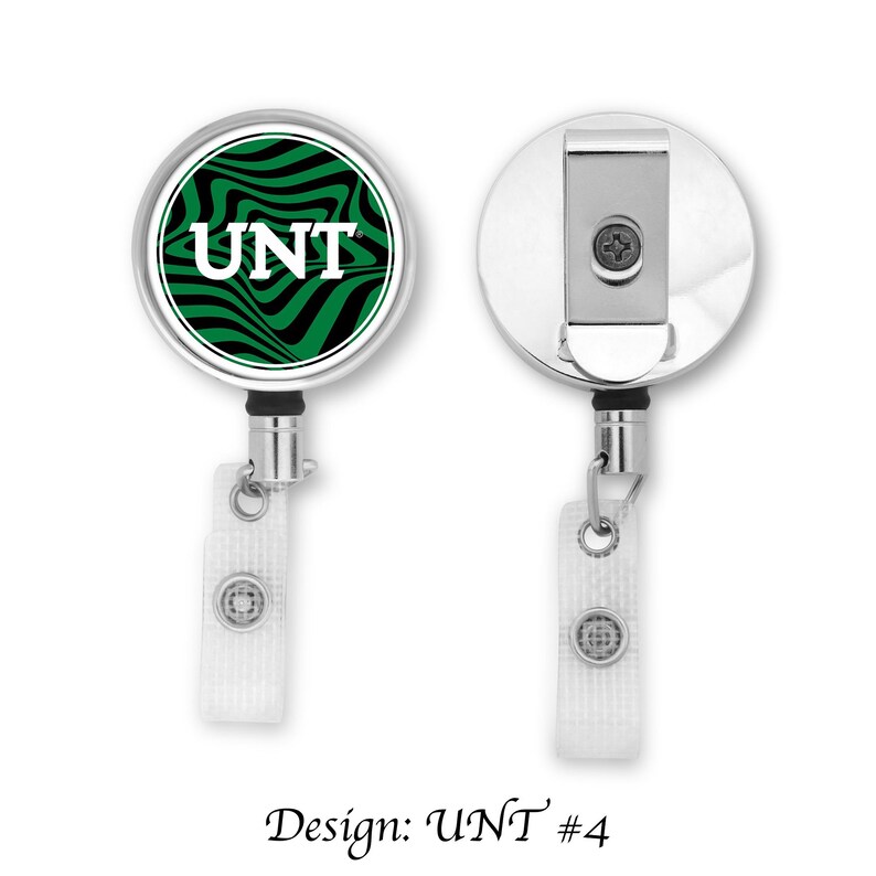 University of North Texas Retractable ID Badge Reel Holder - Etsy
