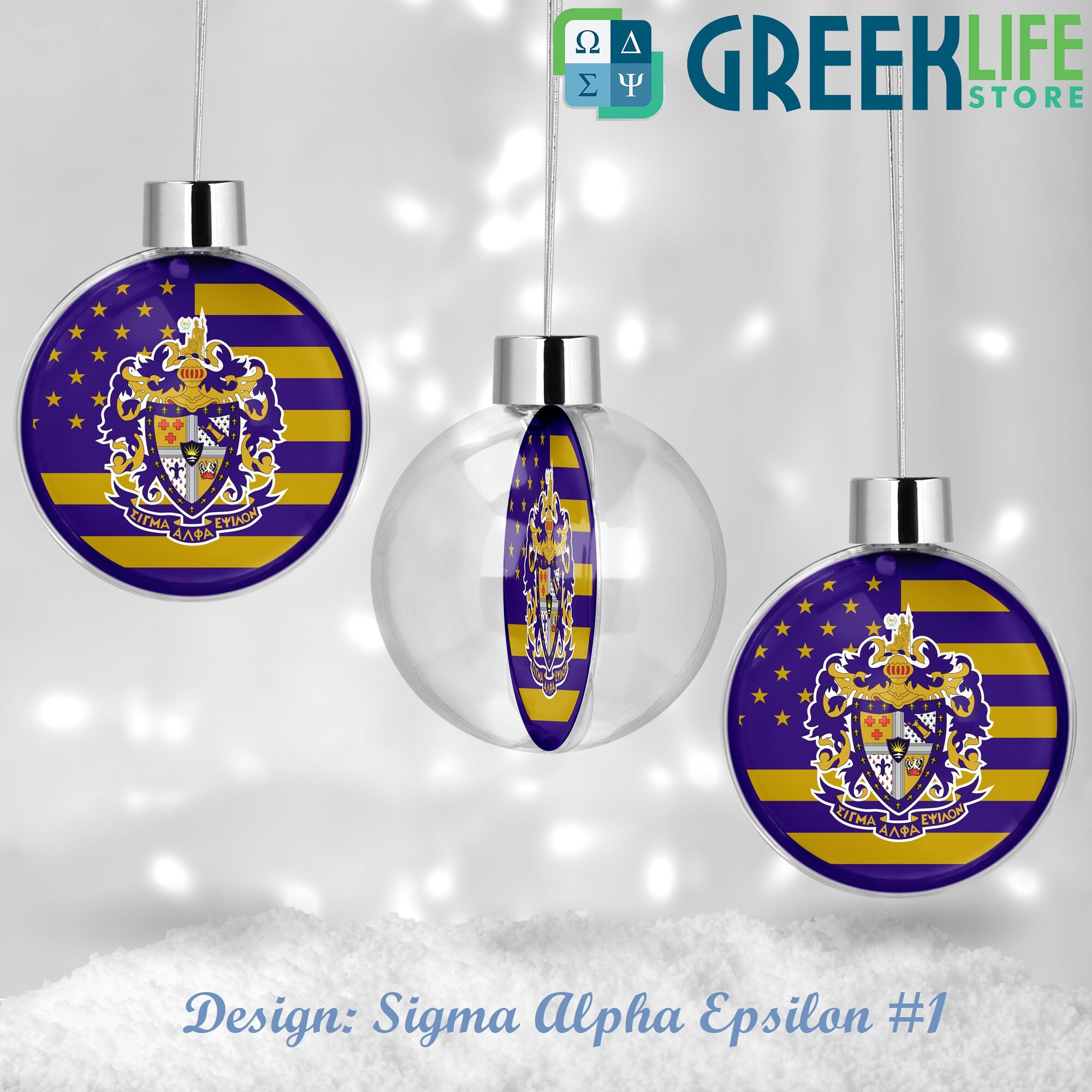 Sigma Alpha Epsilon Round Ball Ornament Christmas Decor - Etsy