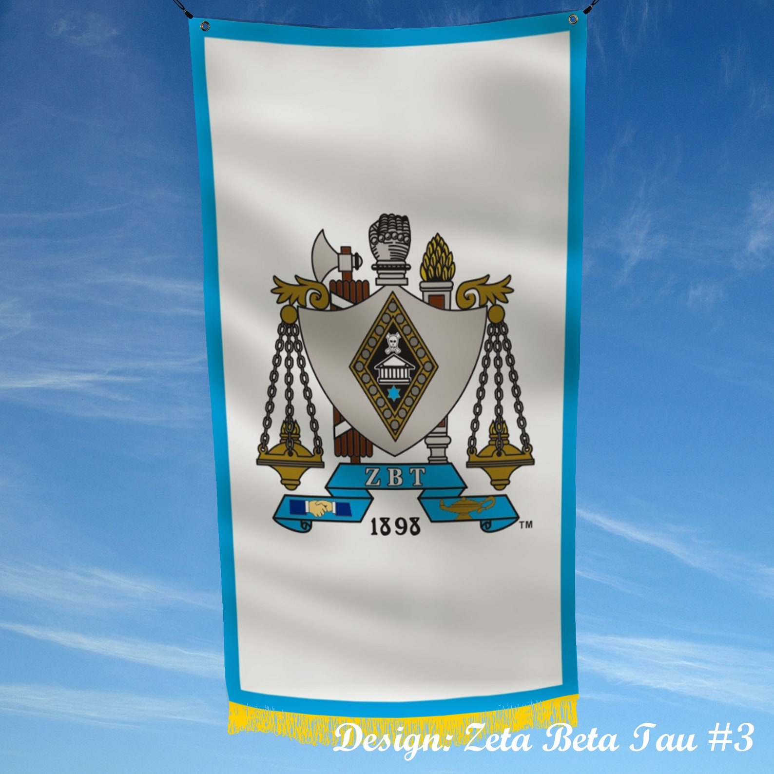 Zeta Beta Tau Officially Licensed Flag Banner - Etsy