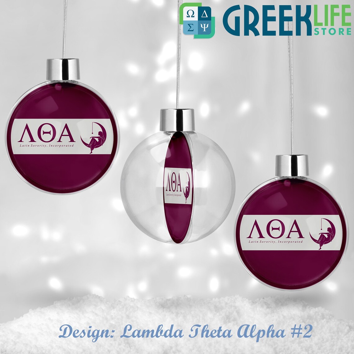 Lambda Theta Alpha Round Ball Ornament Christmas Decor - Etsy