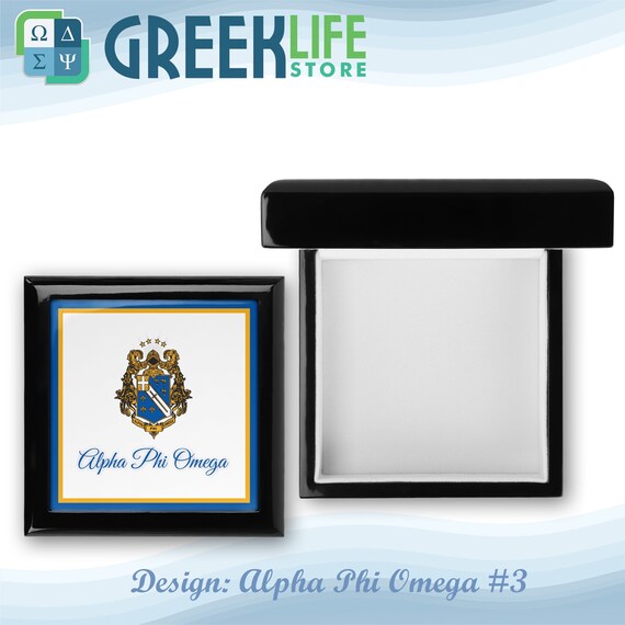 Alpha Phi Omega Wooden Keepsake Box | Etsy