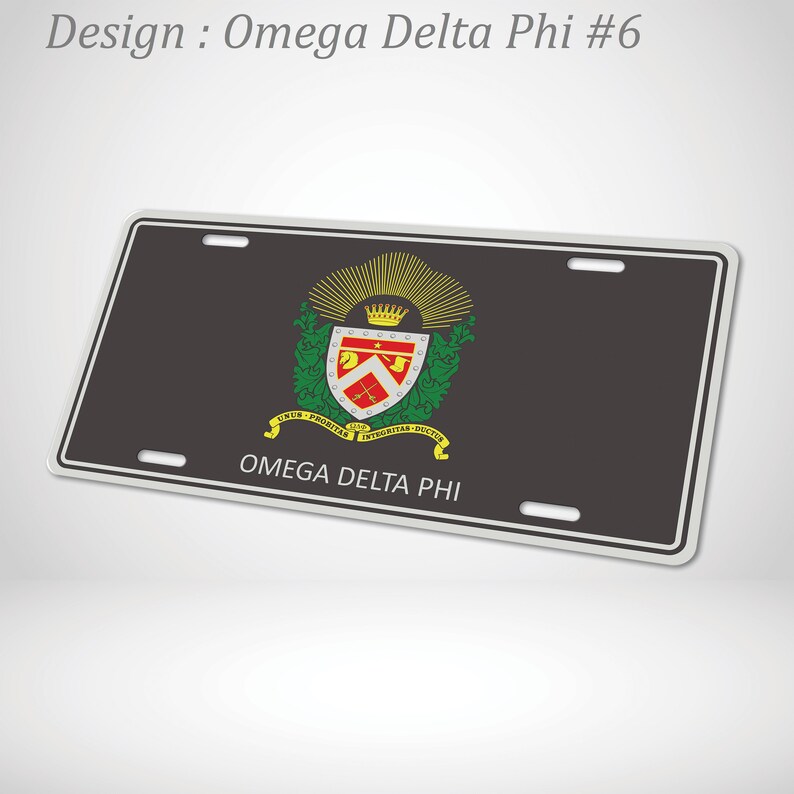 Omega Delta Phi Decorative Aluminum License Plate - Etsy