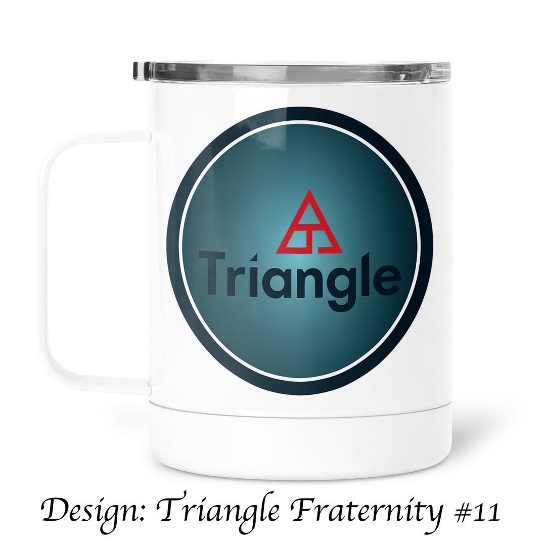 Triangle Fraternity Stainless Steel Travel Mug 13 OZ With Lid - Etsy
