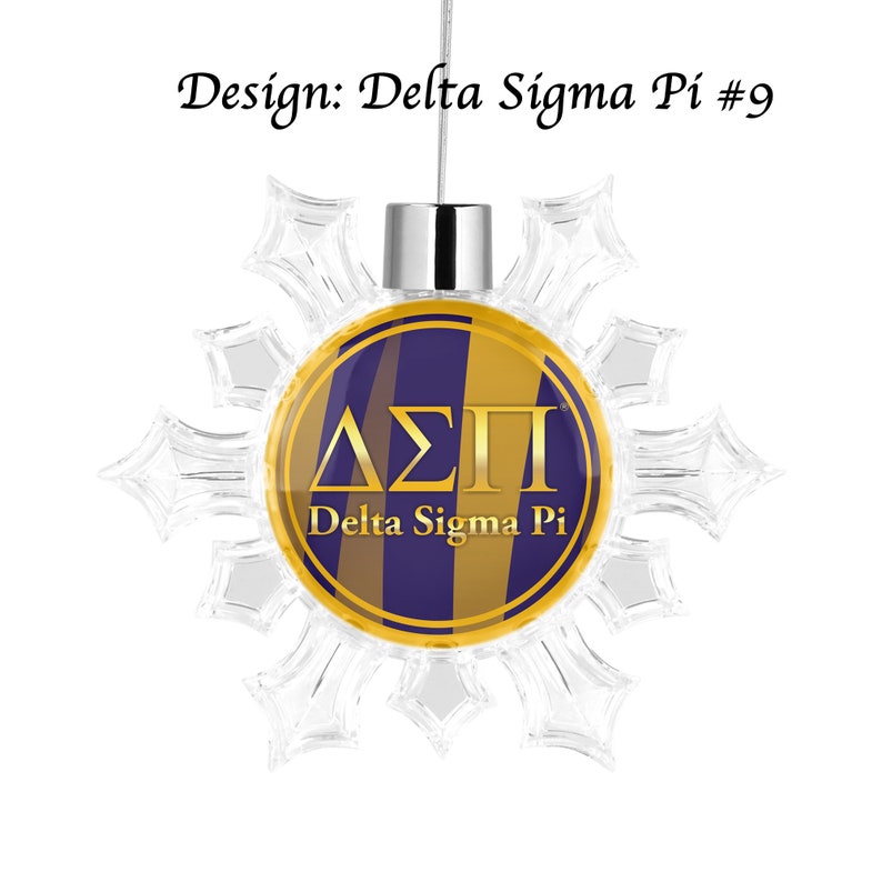 Delta Sigma Pi Snowflake Round Ornament - Etsy