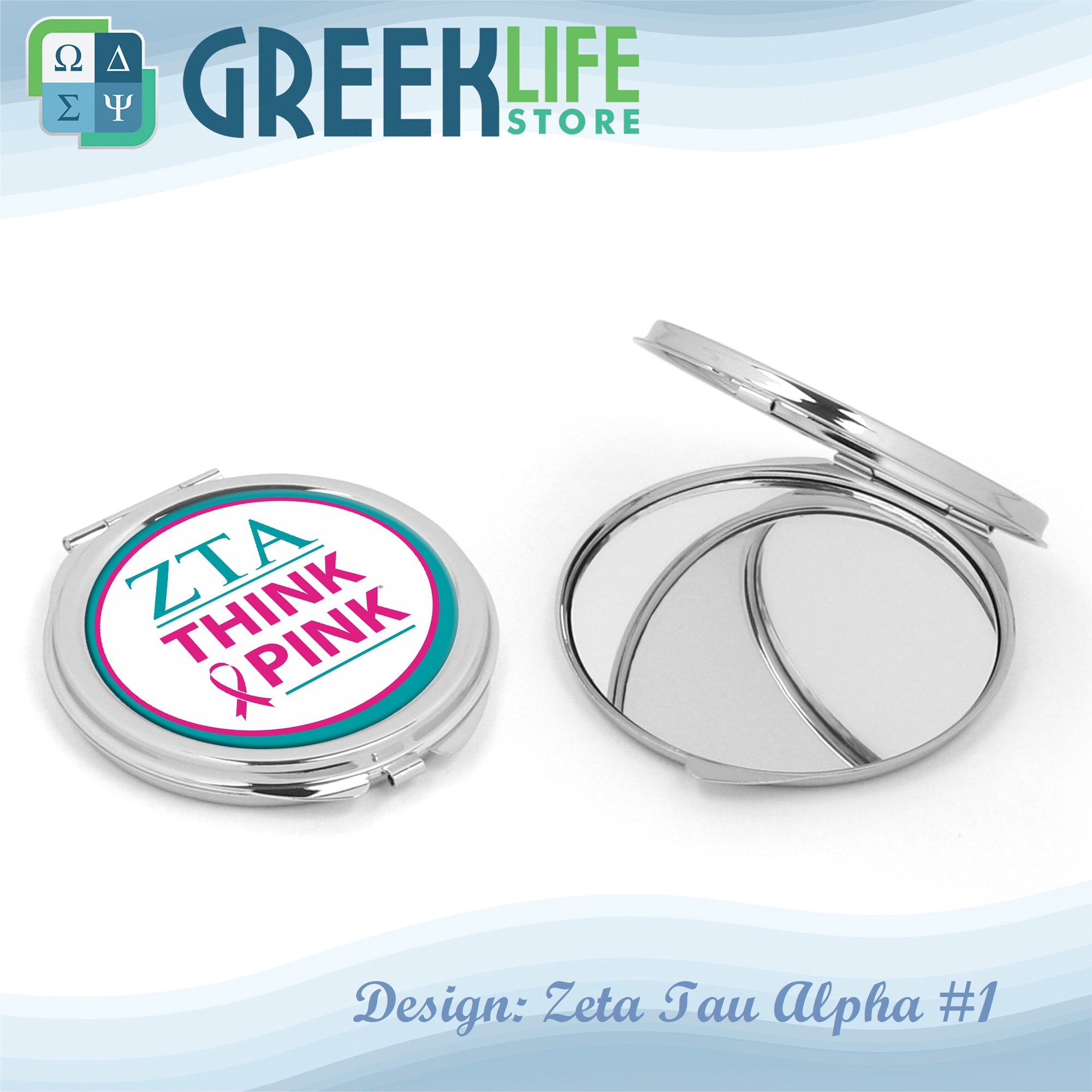 Zeta Tau Alpha Round Mirror - Etsy