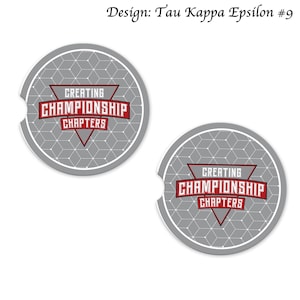 Tau Kappa Epsilon (TKE) Car Cup Holder Coasters Sandstone (set of 2) - Etsy