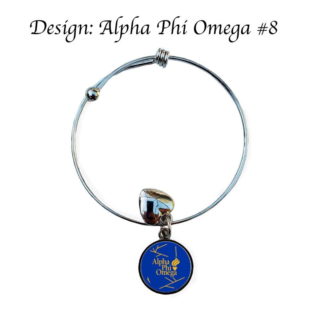 Alpha Phi Omega Round Adjustable Bracelet - Etsy