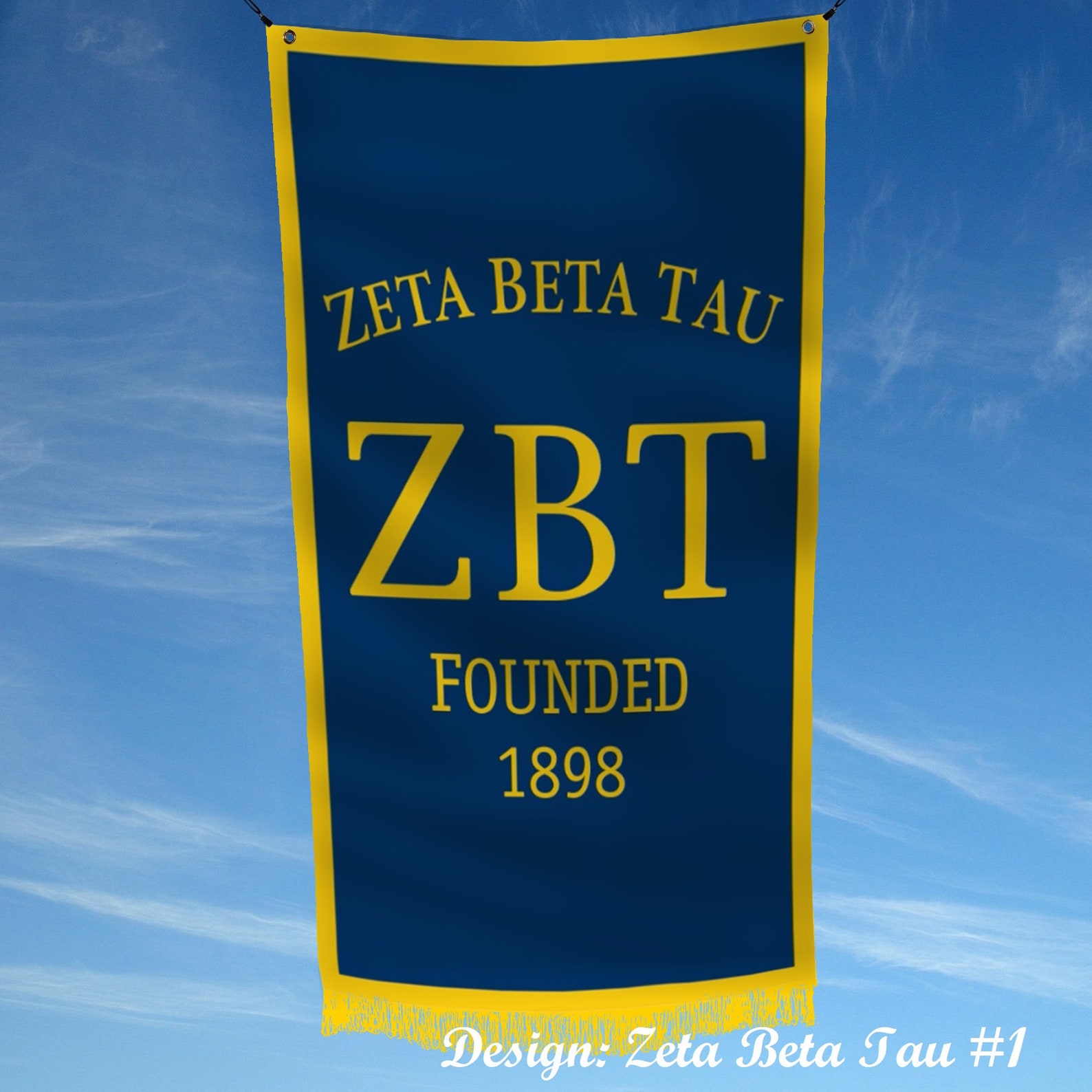 Zeta Beta Tau Officially Licensed Flag Banner | Etsy
